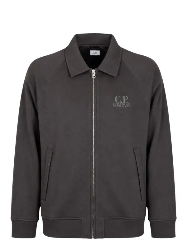 C.P. COMPANY Pure Cotton Zip-up Jacket - Black
