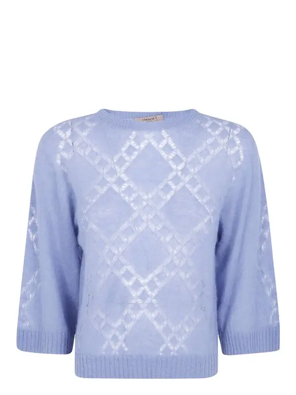 TWINSET Crew-neck Sweater - Light Blue