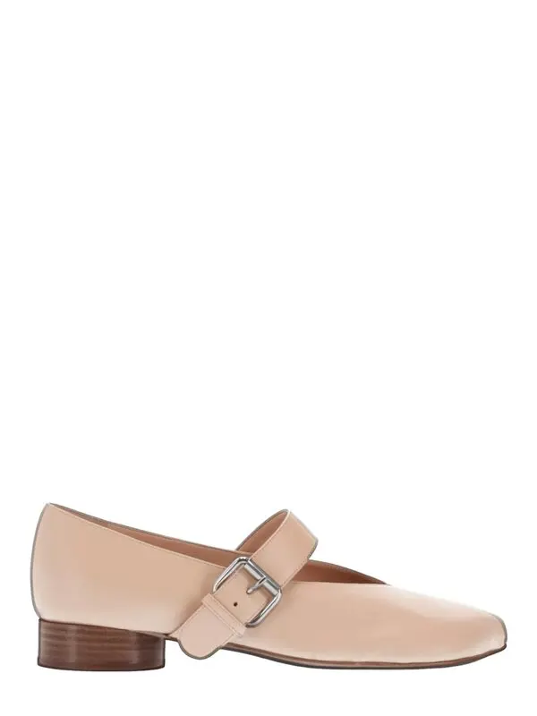 NICCOLO PASQUALETTI Obliqua Strap Ballerinas Calfskin Leather - No