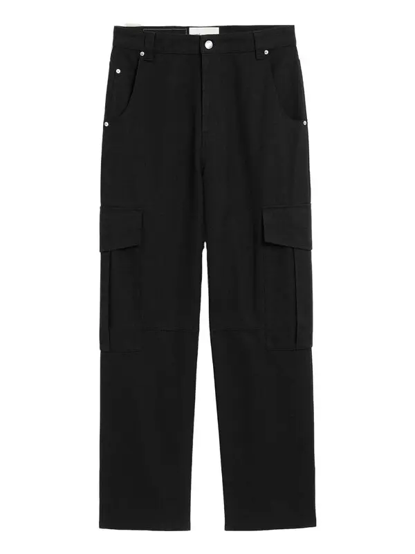 AMI Paris Belt-loop Cargo Trousers - Black
