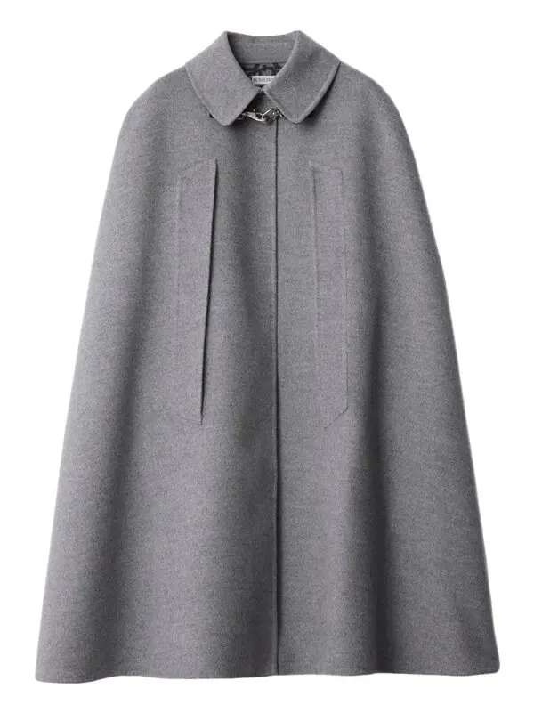 Burberry Wool Cashmere Cape - Iron-gray