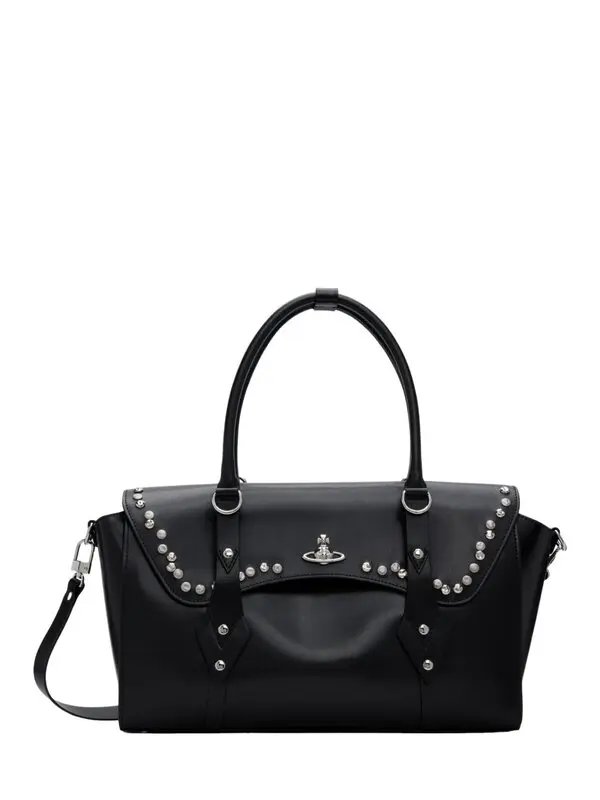 VIVIENNE WESTWOOD Studded Top Handle Shoulder Bag - Black