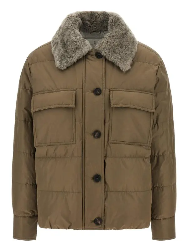 Brunello Cucinelli Monile Sherling Down Jacket - Green