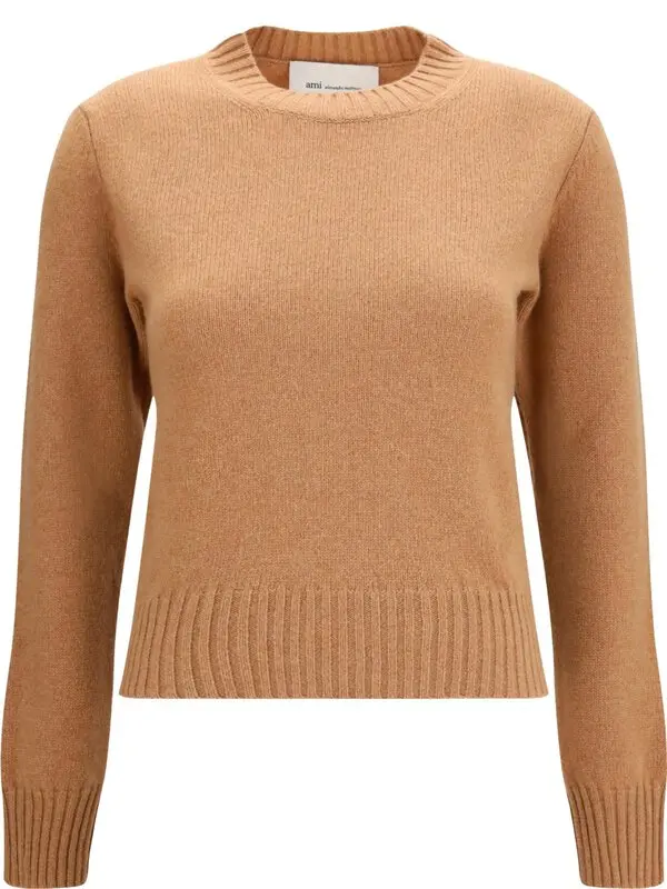 AMI Paris Logo Embroidered Crewneck Jumper - No