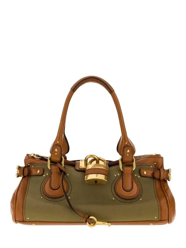 Chloé Paddington Canvas Shoulder Bag - Green