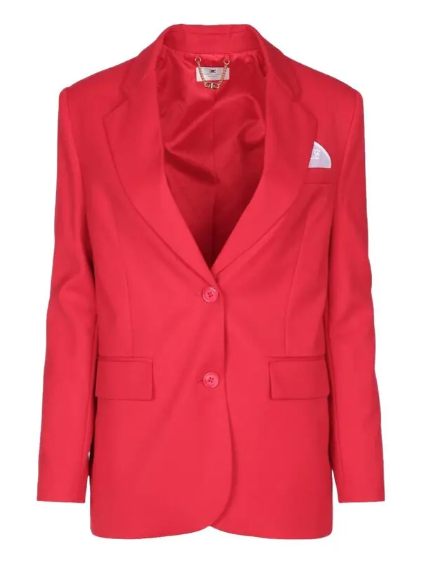 Elisabetta Franchi Single-breasted Blazer - Red