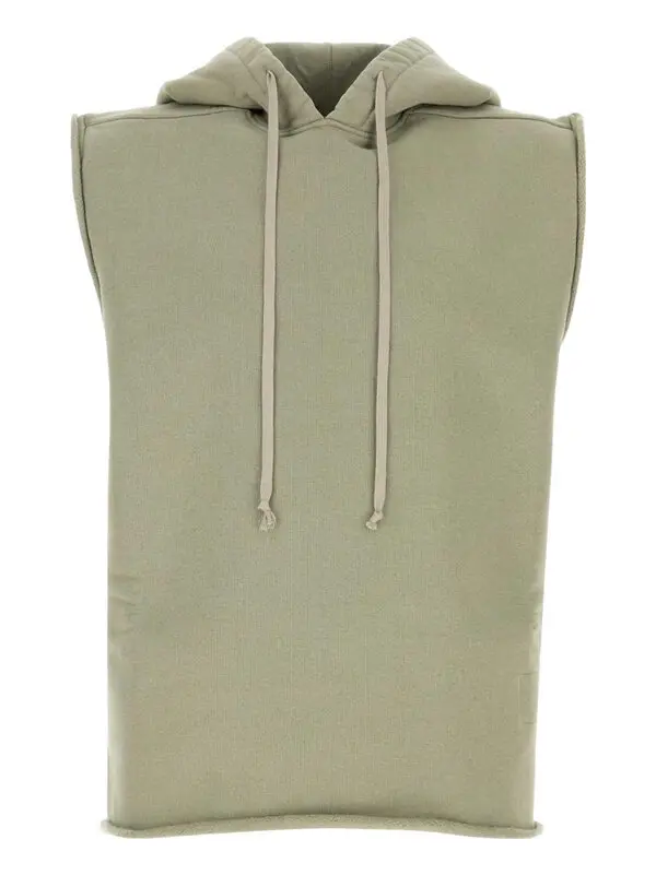 Rick Owens Cropped Oversized Sweatshirt - Green