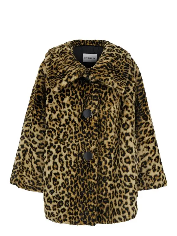 Givenchy Animal-pattern Oversized Coat - No