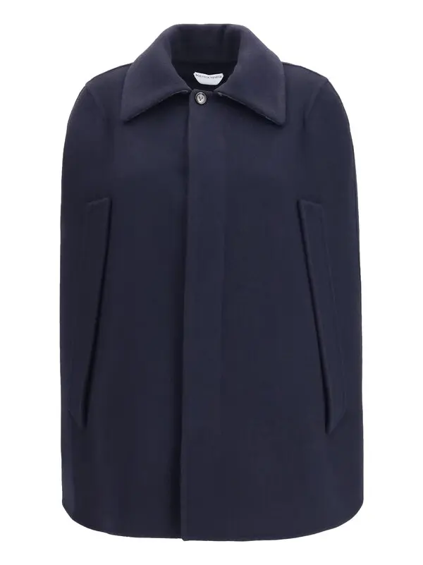 Bottega Veneta Wool And Cashmere Cape - Blue
