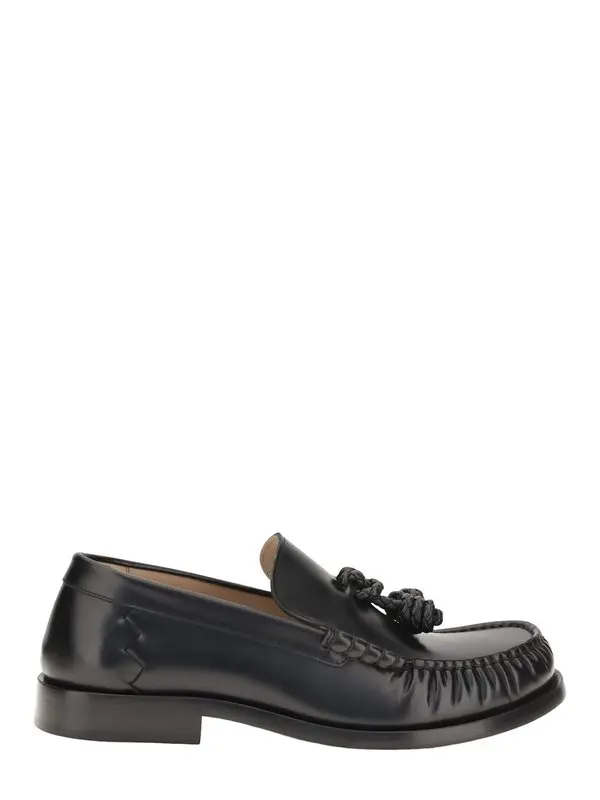 Bottega Veneta Ugo Leather Loafers - Black