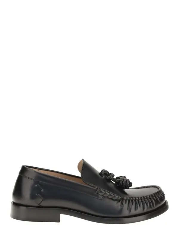 Bottega Veneta Ugo Leather Loafers - Black