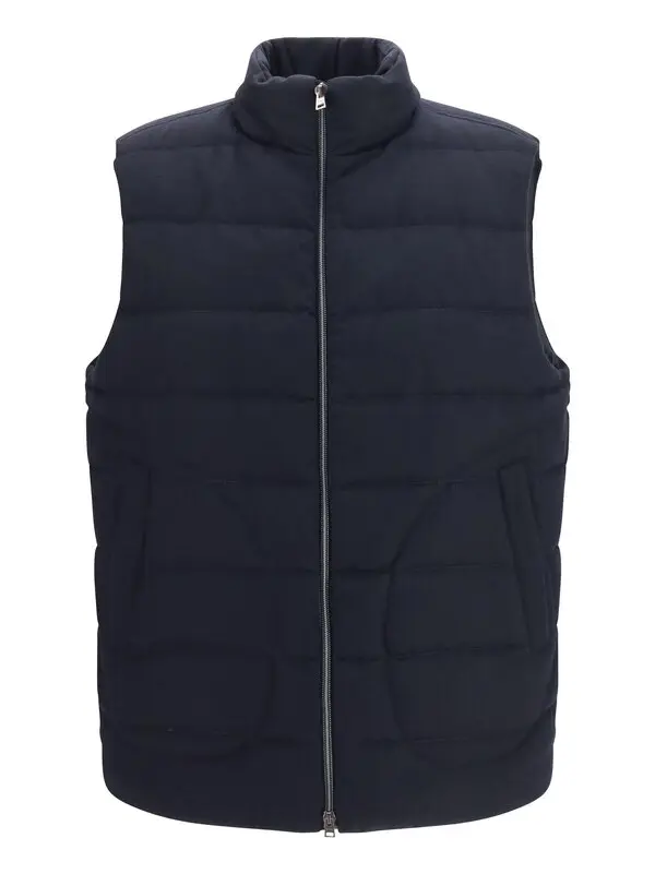 Herno Wool-blend Vest - Blue