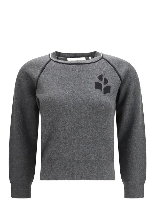 Isabel Marant Étoile Marant Loriby Logo Sweater - Gray
