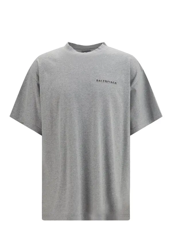Balenciaga Cotton Logo T-shirt - Gray