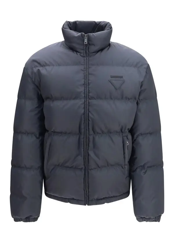 Prada High-neck Padded Jacket - Blue