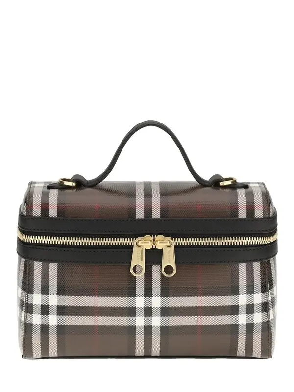 Burberry Vanity Check Handbag - Brown