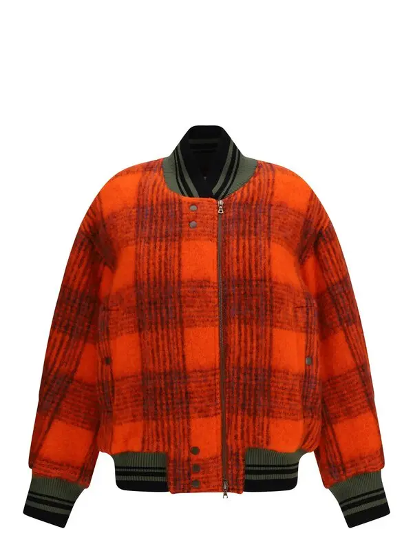 Dries Van Noten Oversized Mohair-blend Bomber Jacket - Orange