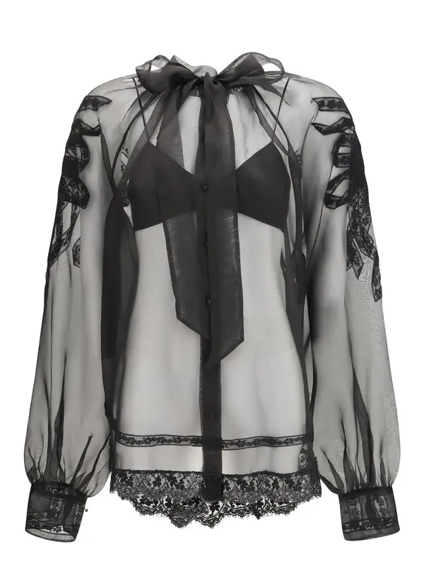 ERMANO SCERVINO Ermanno Scervino Lace Shirt - Black