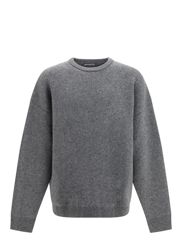 Balenciaga Wool Crewneck Sweater - Gray