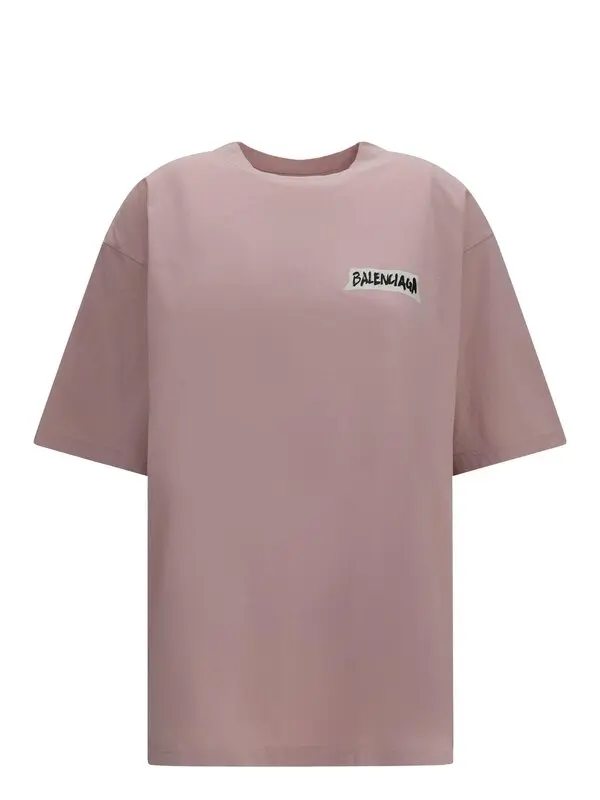 Balenciaga Logo-print T-shirt - Pink