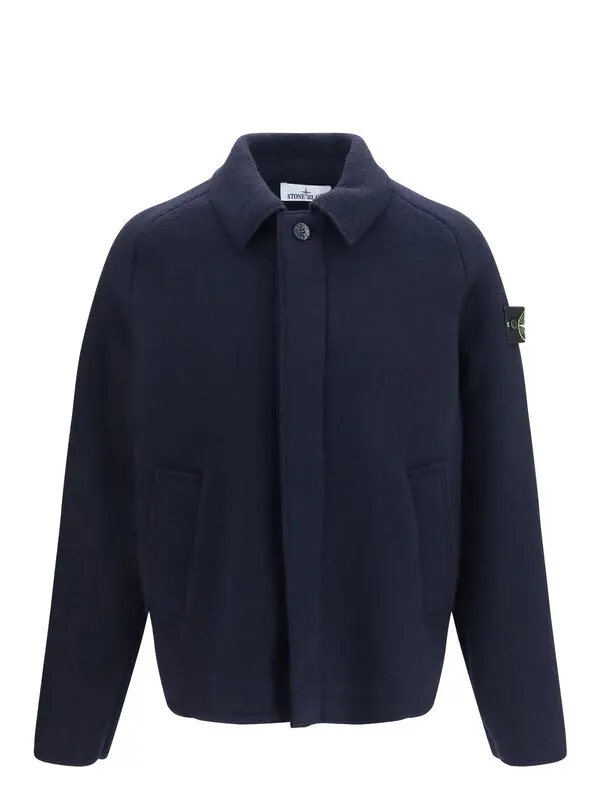 Stone Island Virgin Wool Jacket - Blue