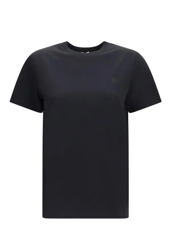 Balmain Embroidered Jersey T-shirt - Black
