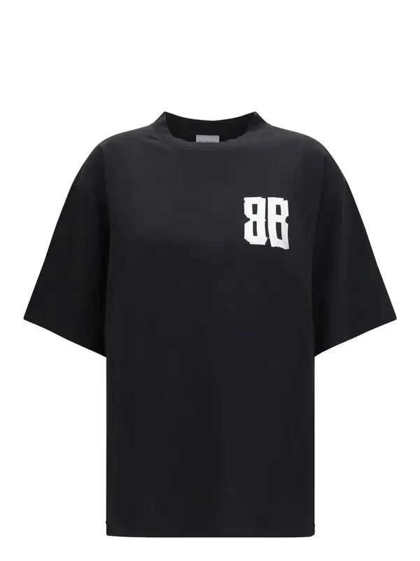 Balenciaga Glitter Logo T-shirt - Black