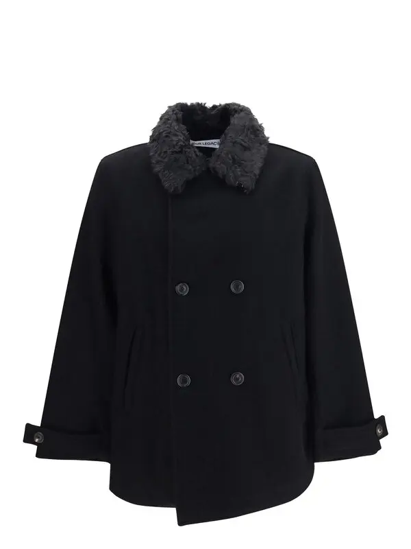Our Legacy Wage Double-breasted Coat - Black