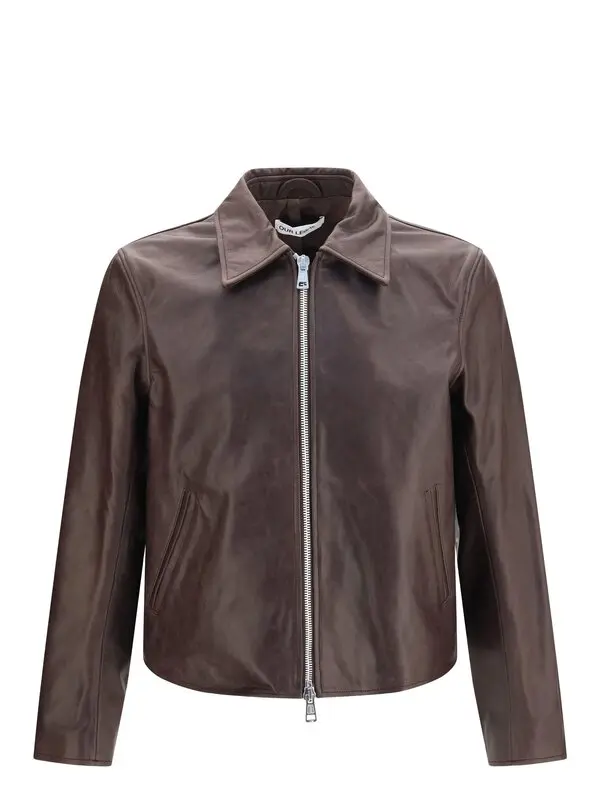 Our Legacy Mini Leather Jacket - Brown