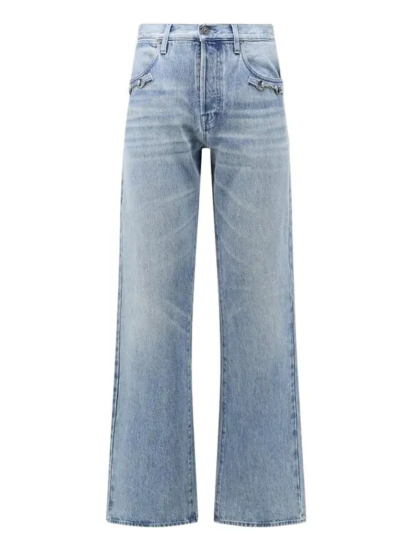 Gucci Stonewashed Cotton Denim Jeans - Multicolor