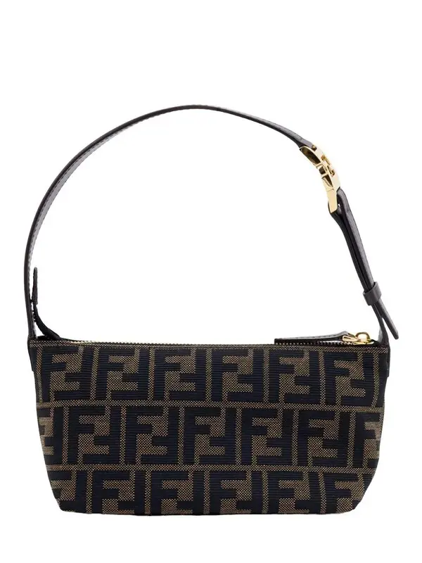 Fendi Vanity Pouch Ff Jacquard Fabric Small Handbag - Multicolor