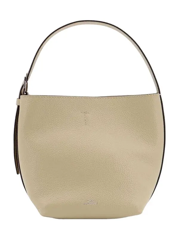 TOTEME Petite Belted Leather Handbag With Logo Lettering Print - Multicolor