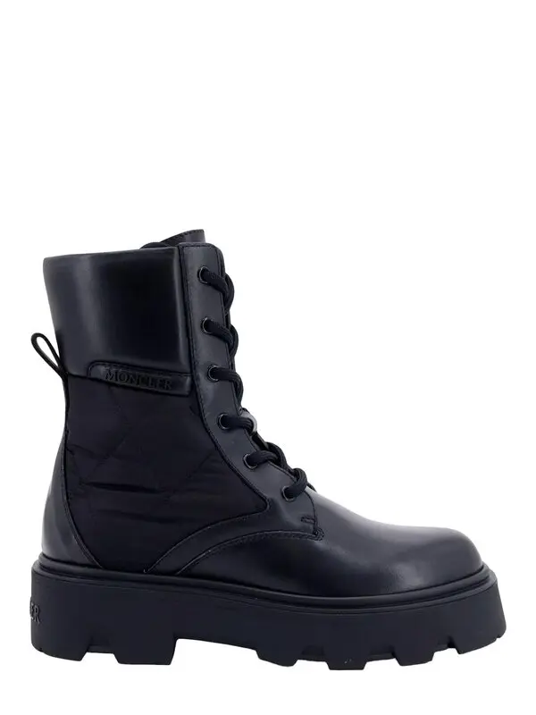 Moncler Aurea Leather And Nylon Boots - Multicolor