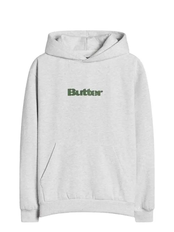 BUTTER GOODS Stencil Logo Hoodie - Ash