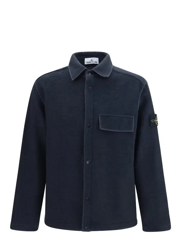 Stone Island Wool-blend Shirt - Blue