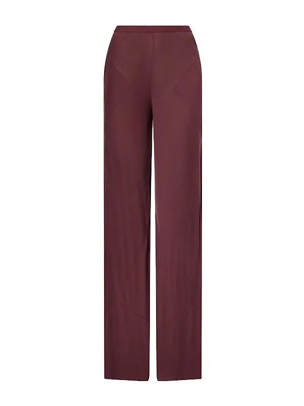 Rick Owens Bootcut Flare Jersey Trousers - Wine
