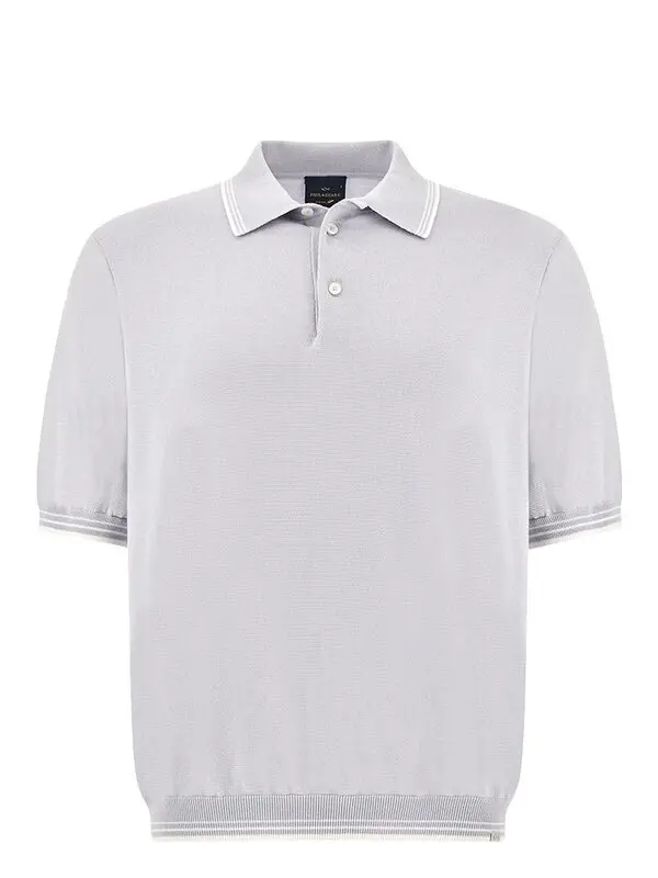 Paul & Shark Polo In Piuma Cotton - Skyride