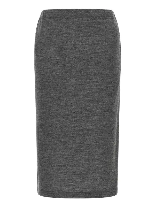 Junya Watanabe Mélange Wool Skirt - Gray