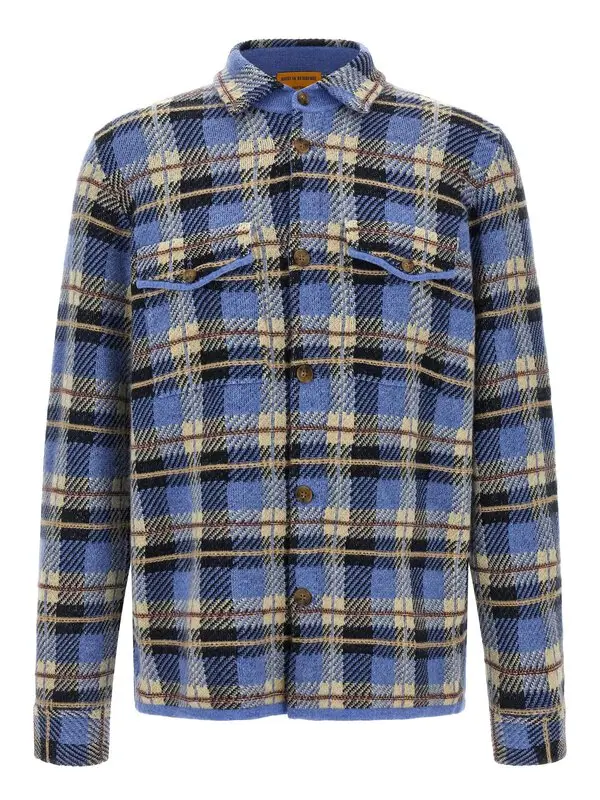 Guest In Residence Plaid Work' Shirt - Blue