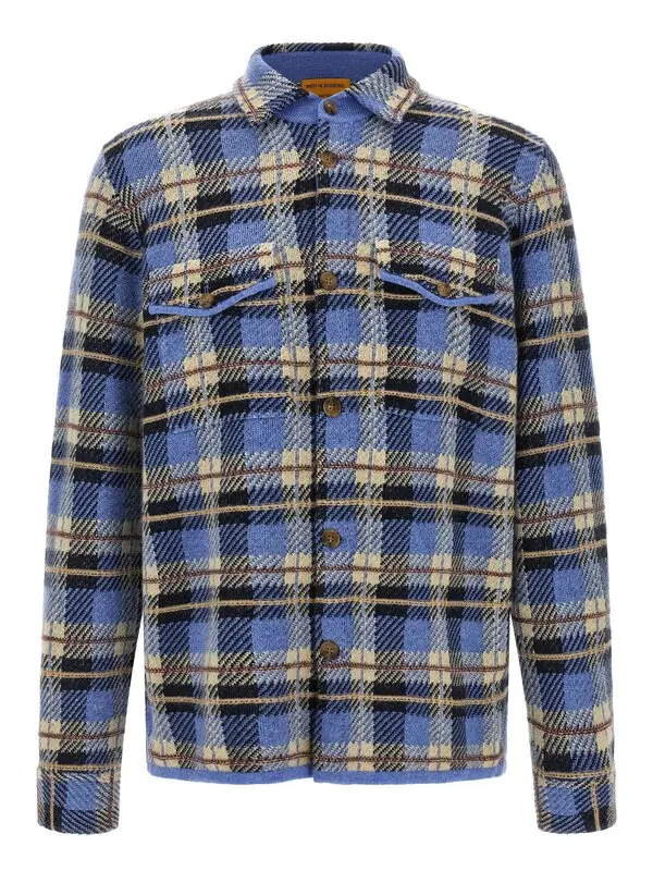 Guest In Residence Plaid Work' Shirt - Blue