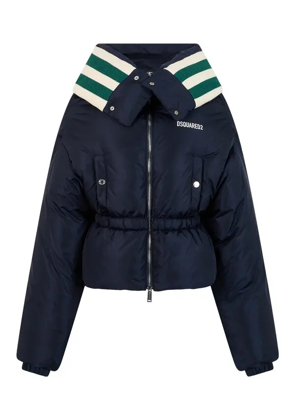 Dsquared2 Skiers Dropped Collar Down Jacket - Blue
