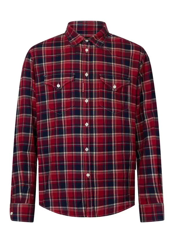 Dsquared2 Classic Check Western Canadian Shirt - Fantasy
