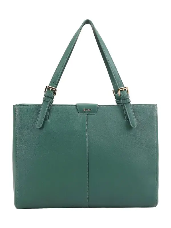 Paul Costelloe Argo Leather Tote - Green