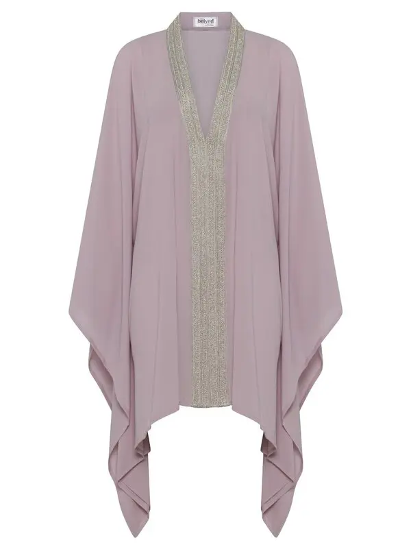 BELYED HANDCRAFT Amirat – Elegant Angel Sleeve Kimono Dress Belyed - Pink