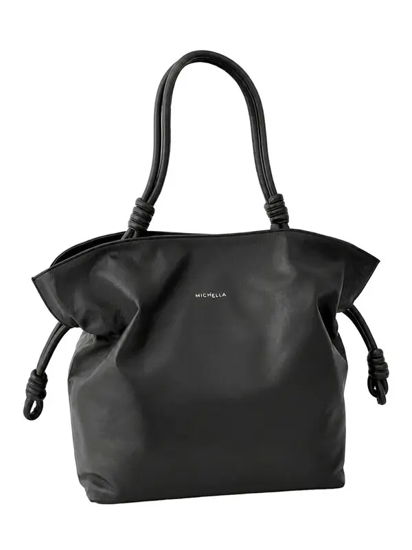 MICHELLA Rumi Leather Handbag - Black
