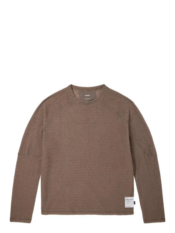 Satisfy Logo-appliquéd Fuzzfleece™ Ad T-shirt - Brown
