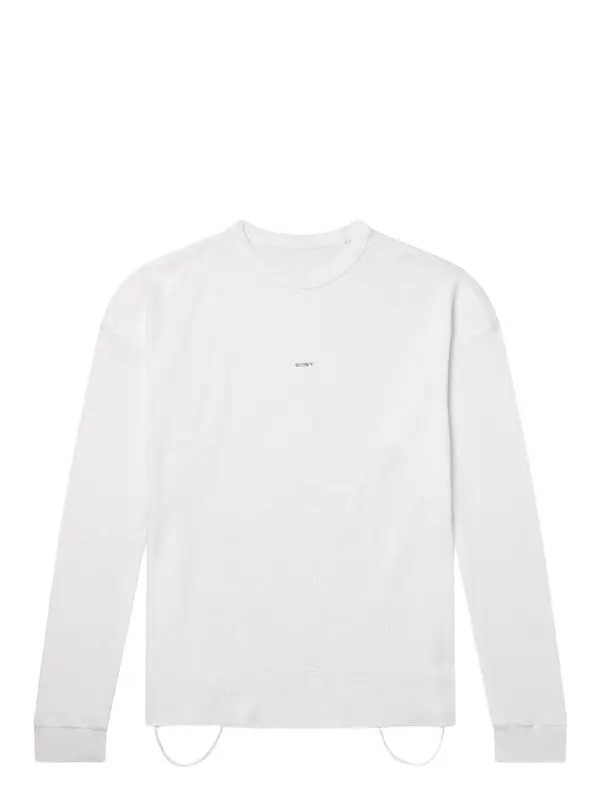 Satisfy Logo-print Distressed Mothtech™ Organic Cotton-jersey T-shirt - White
