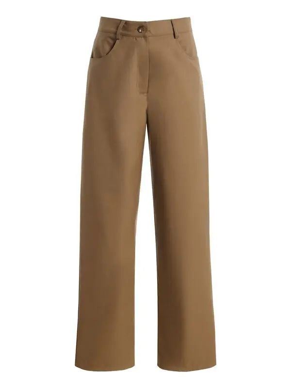 SLOAN Exclusive Wool Straight-leg Jeans - Neutral