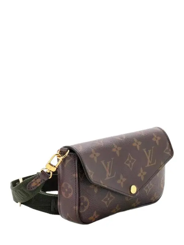 LOUIS VUITTON Felicie Strap & Go Handbag Monogram Canvas Crossbody Bag - Brown