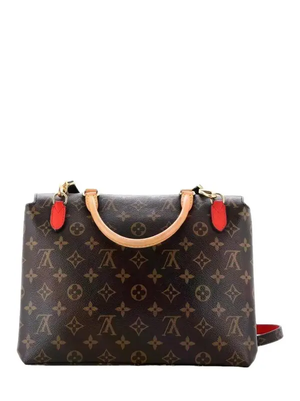 LOUIS VUITTON Marignan Handbag Monogram Canvas With Leather Shoulder Bag - Red